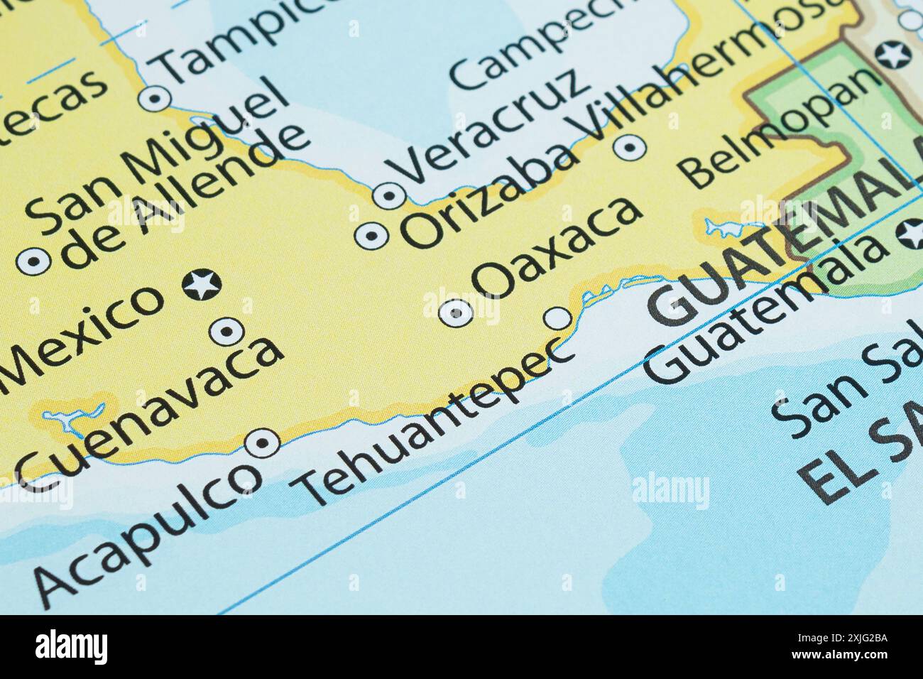 Map of oaxaca hi-res stock photography and images - Alamy