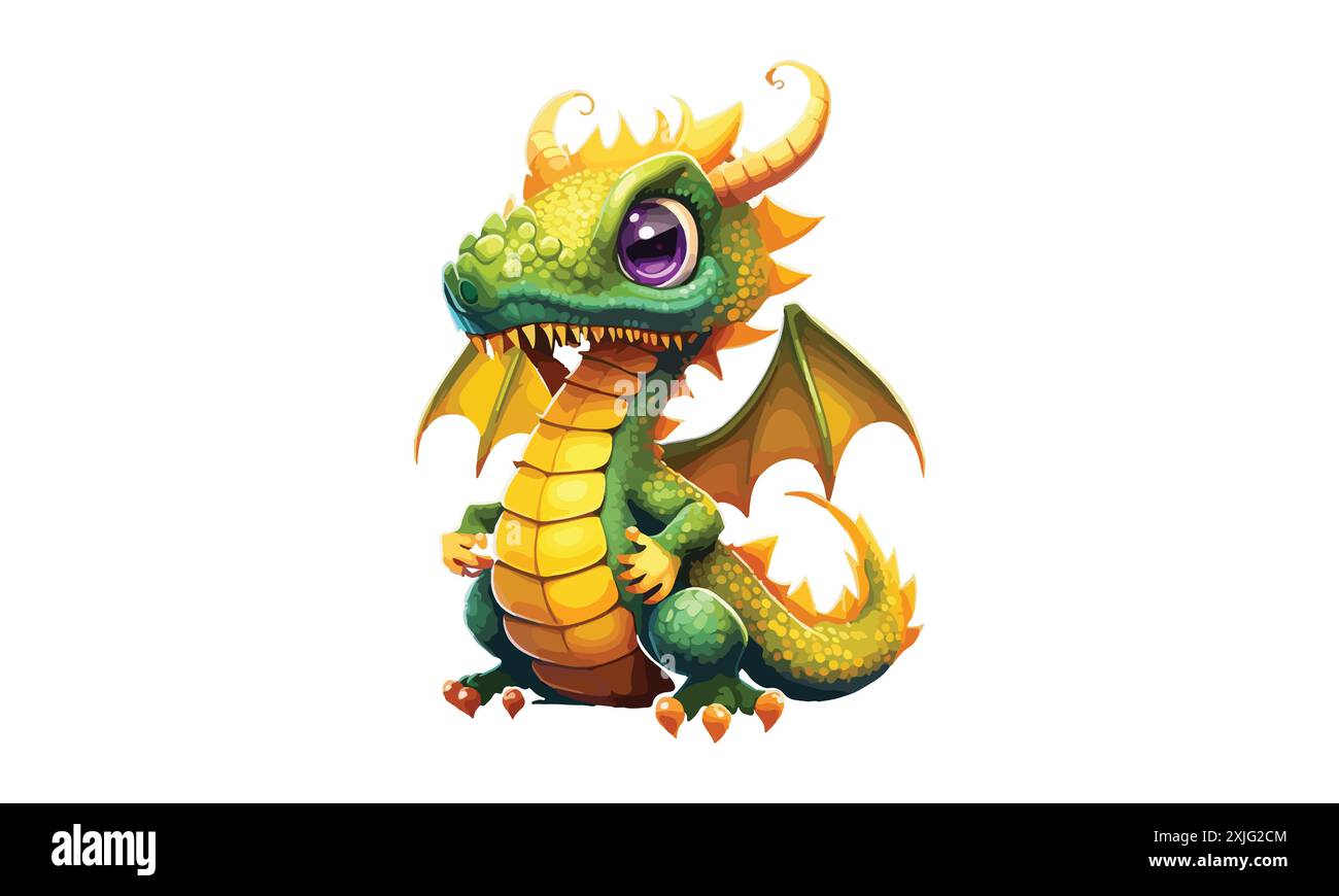 Dragon Full Body Cartoon Vector Illustration Stock Vector Image & Art ...