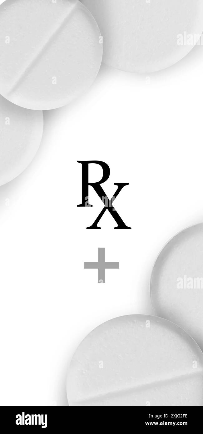 Rx prescription recipe Black and White Stock Photos & Images - Alamy