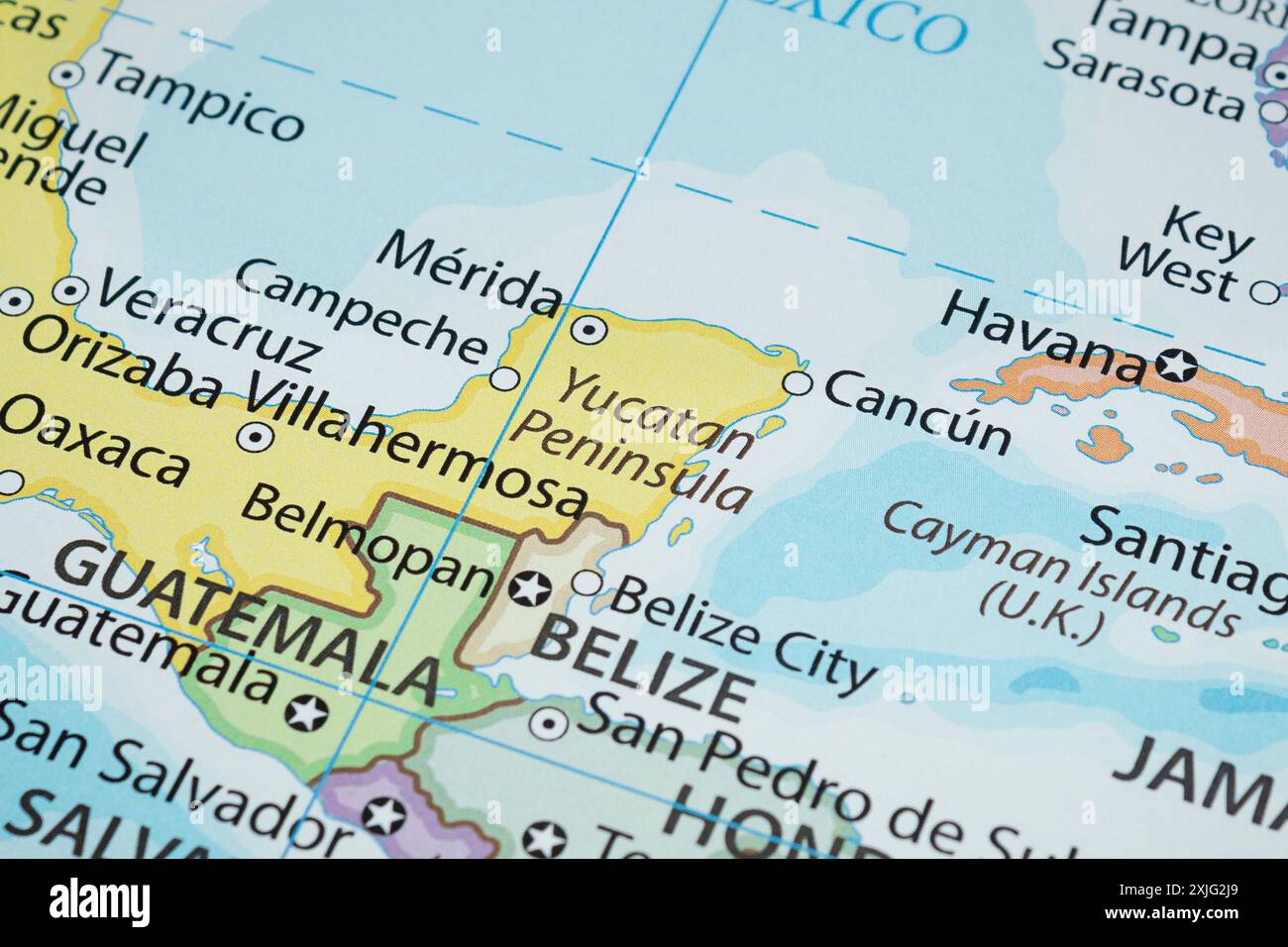 Macro photography of Yucatan Peninsula region in north america with ...