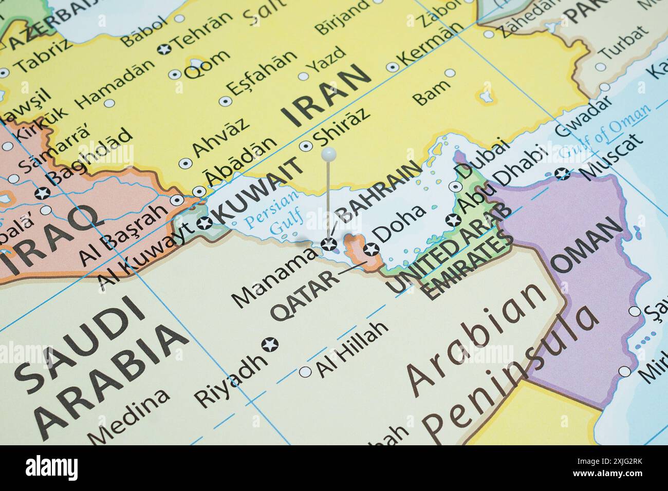 Bahrain political map capital manama hi-res stock photography and ...