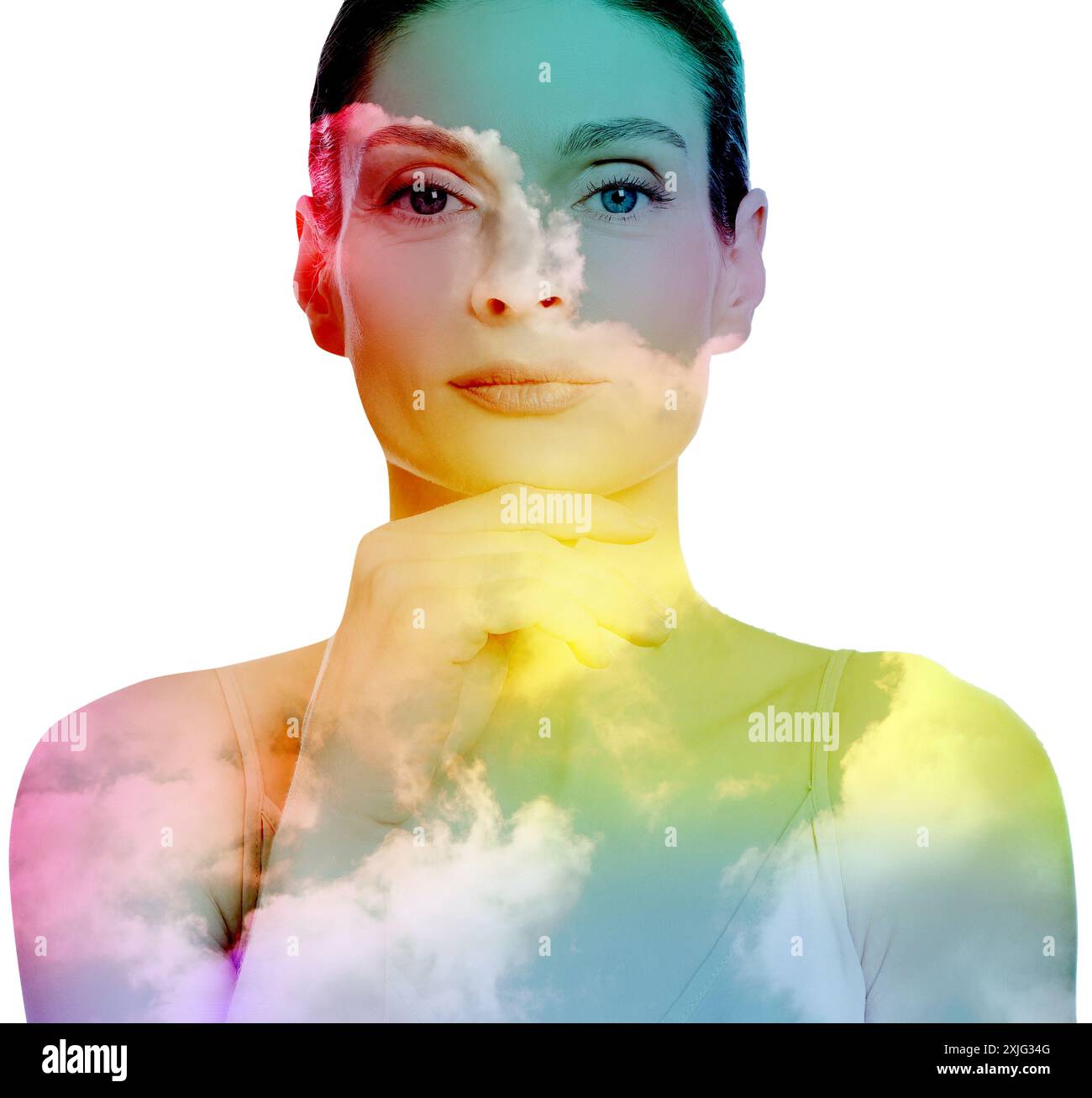 Beautiful woman picturesque sky hi-res stock photography and images - Alamy