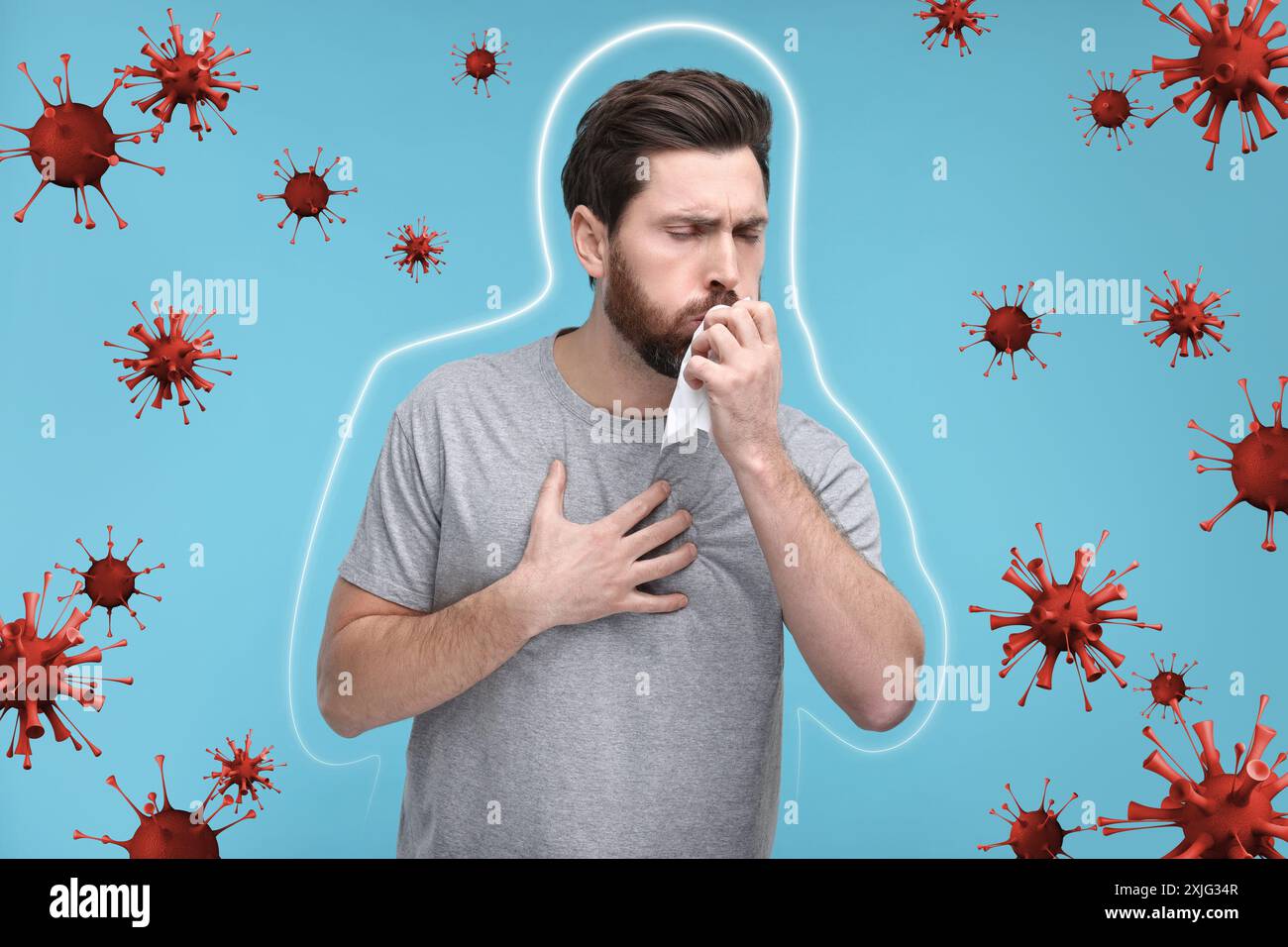 Man symptoms flu coronavirus coughing hi-res stock photography and ...