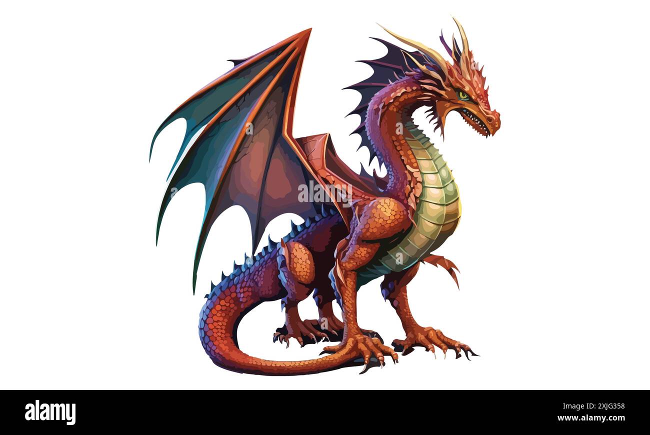 Dragon Full Body Cartoon Vector Illustration Stock Vector Image & Art ...