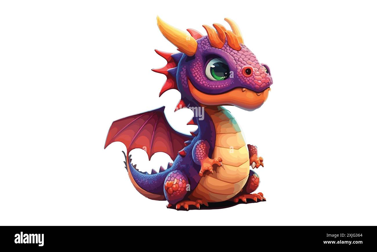 Dragon Full Body Cartoon Vector Illustration Stock Vector Image & Art ...