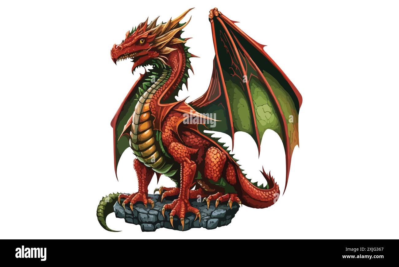 Dragon Full Body Cartoon Vector Illustration Stock Vector Image & Art ...