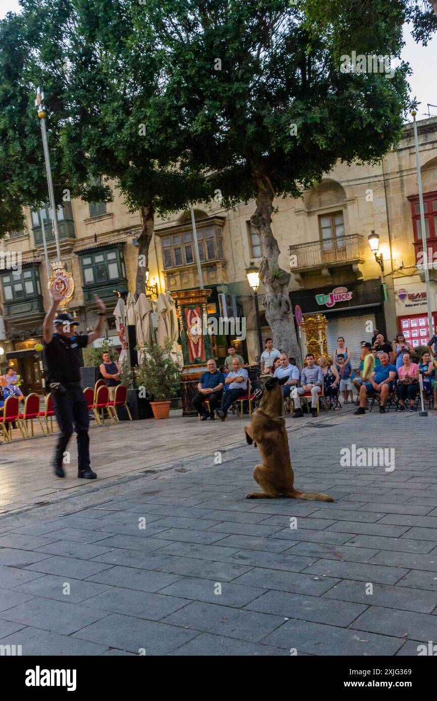 VICTORIA, GOZO - JULY 9th 2024 Malta Police show with police dogs and ...