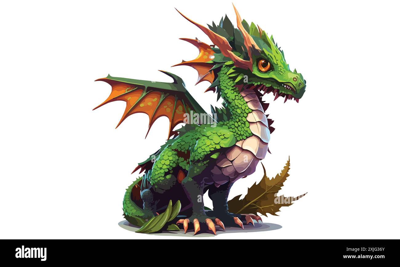 Dragon Full Body Cartoon Vector Illustration Stock Vector Image & Art ...