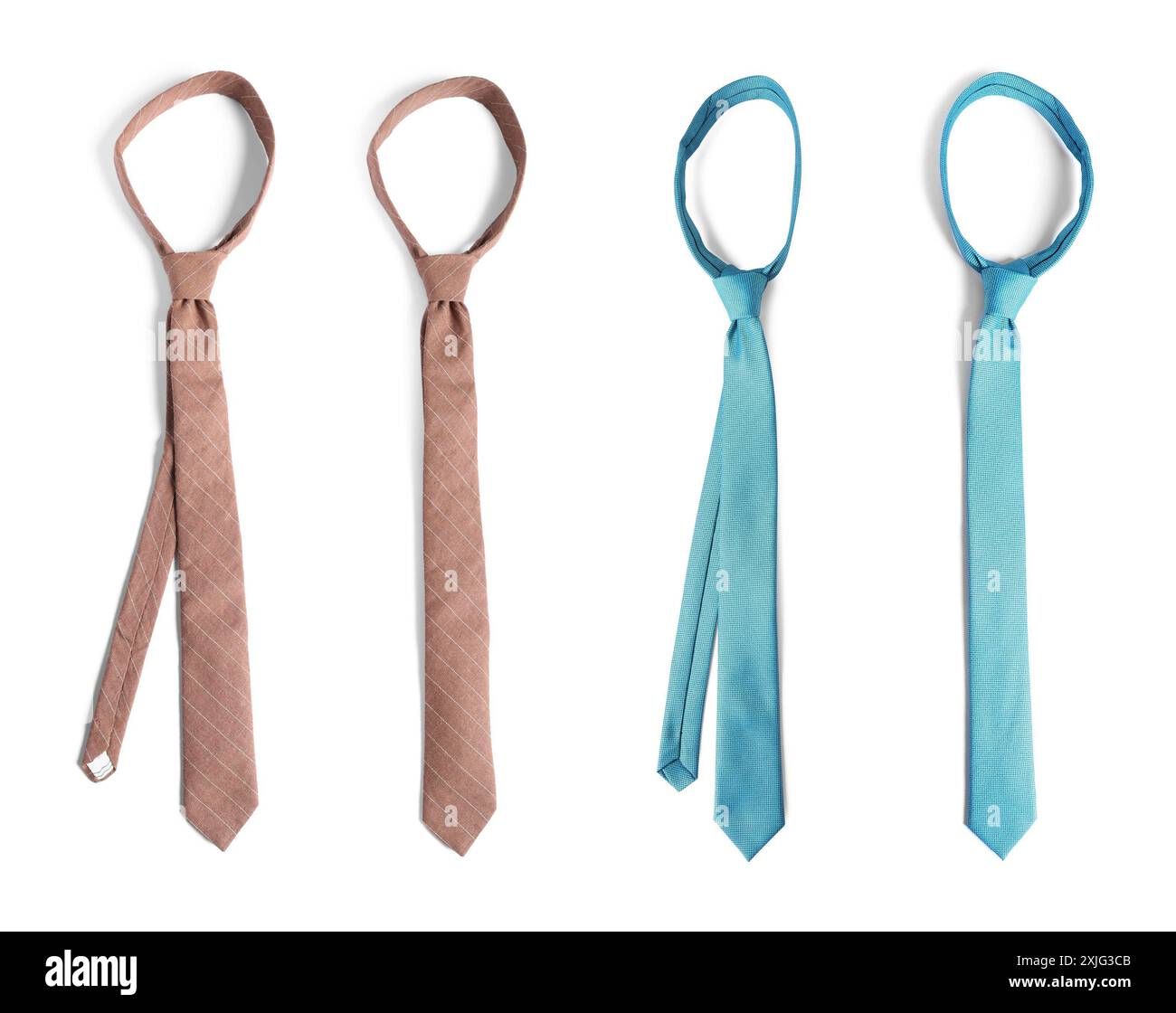 Many different ties isolated on white, set Stock Photo - Alamy
