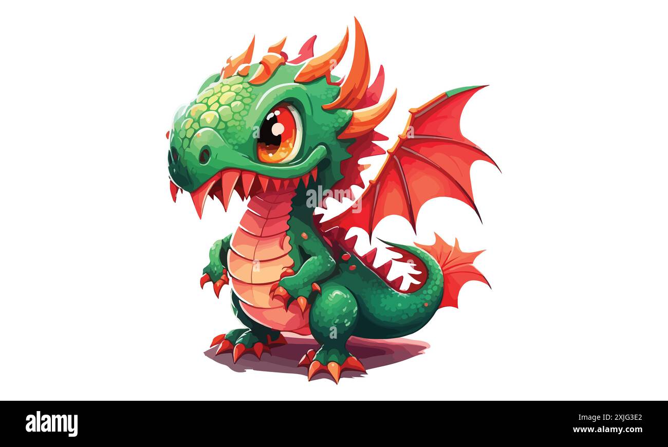 Dragon Full Body Cartoon Vector Illustration Stock Vector Image & Art ...