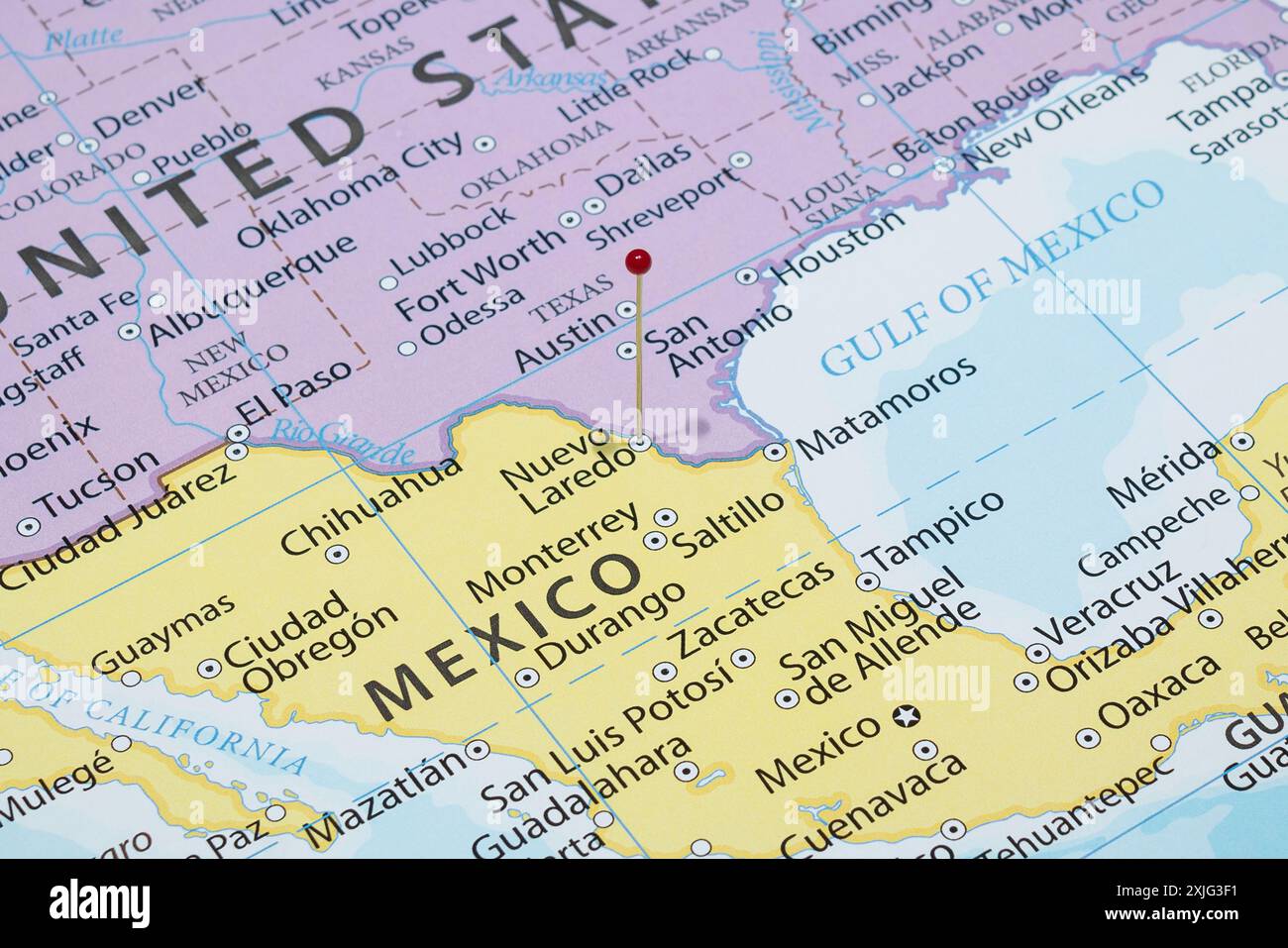 Map of nuevo laredo mexico hi-res stock photography and images - Alamy