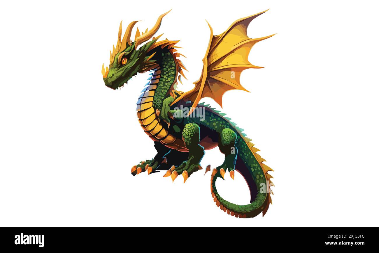 Dragon Full Body Cartoon Vector Illustration Stock Vector Image & Art ...