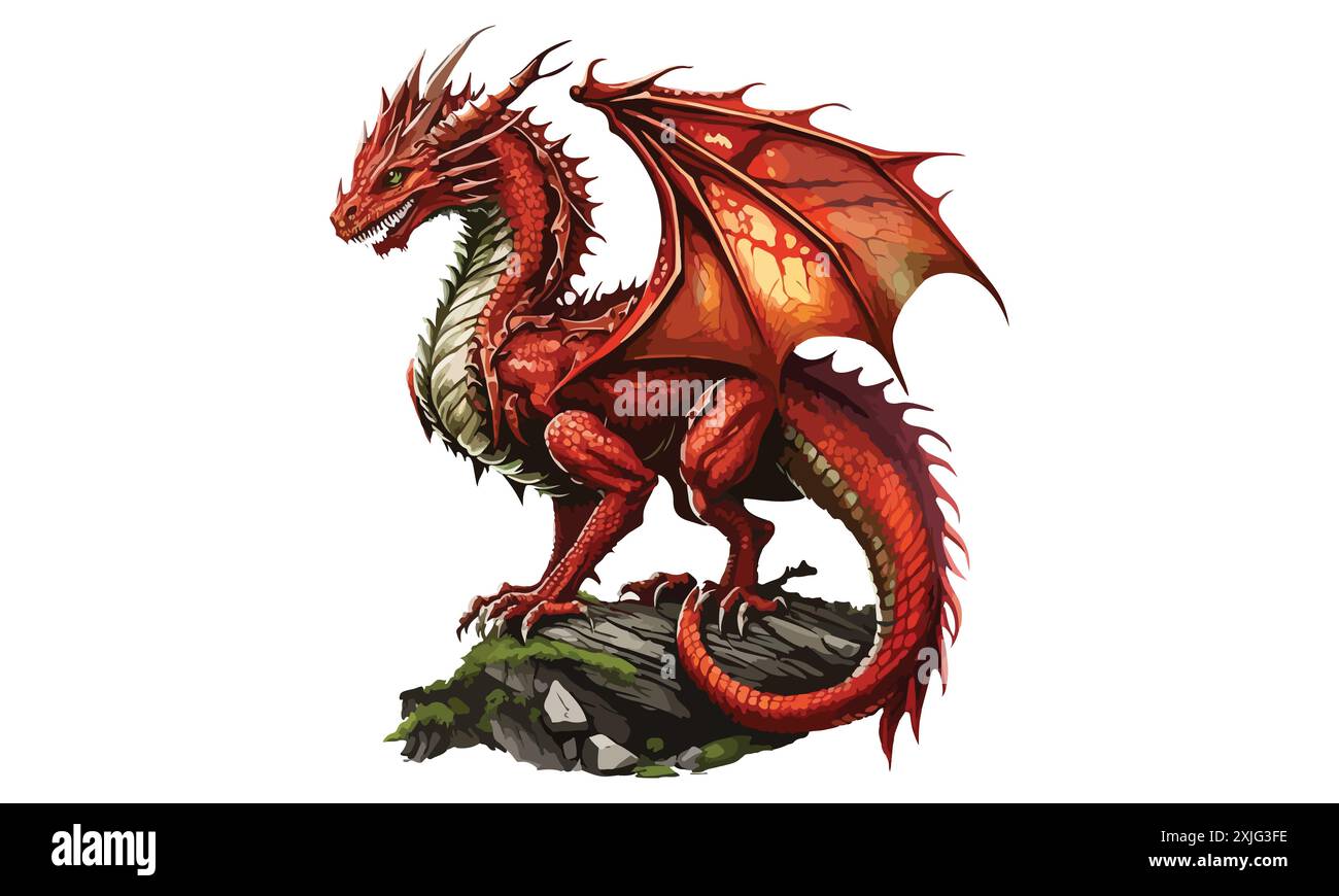 Dragon Full Body Cartoon Vector Illustration Stock Vector Image & Art ...