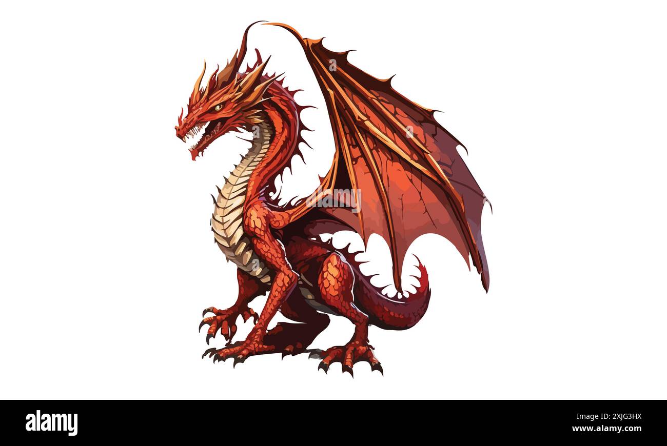 Dragon Full Body Cartoon Vector Illustration Stock Vector Image & Art ...