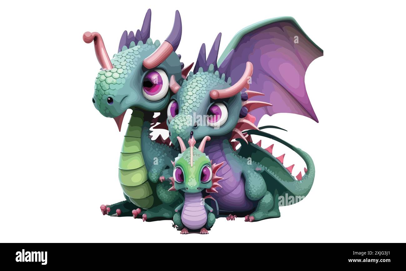 Dragon Full Body Cartoon Vector Illustration Stock Vector Image & Art ...