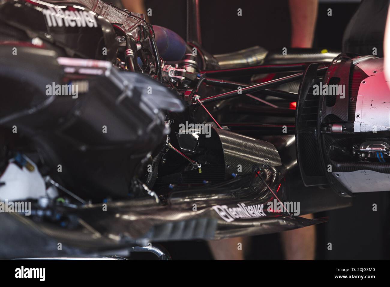Mercedes AMG F1 Team W15, mechanical detail rear suspension during the ...