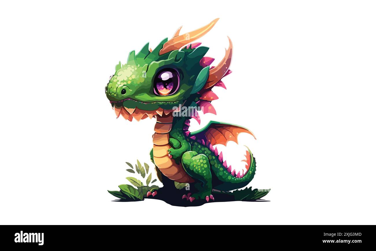Dragon Full Body Cartoon Vector Illustration Stock Vector Image & Art ...