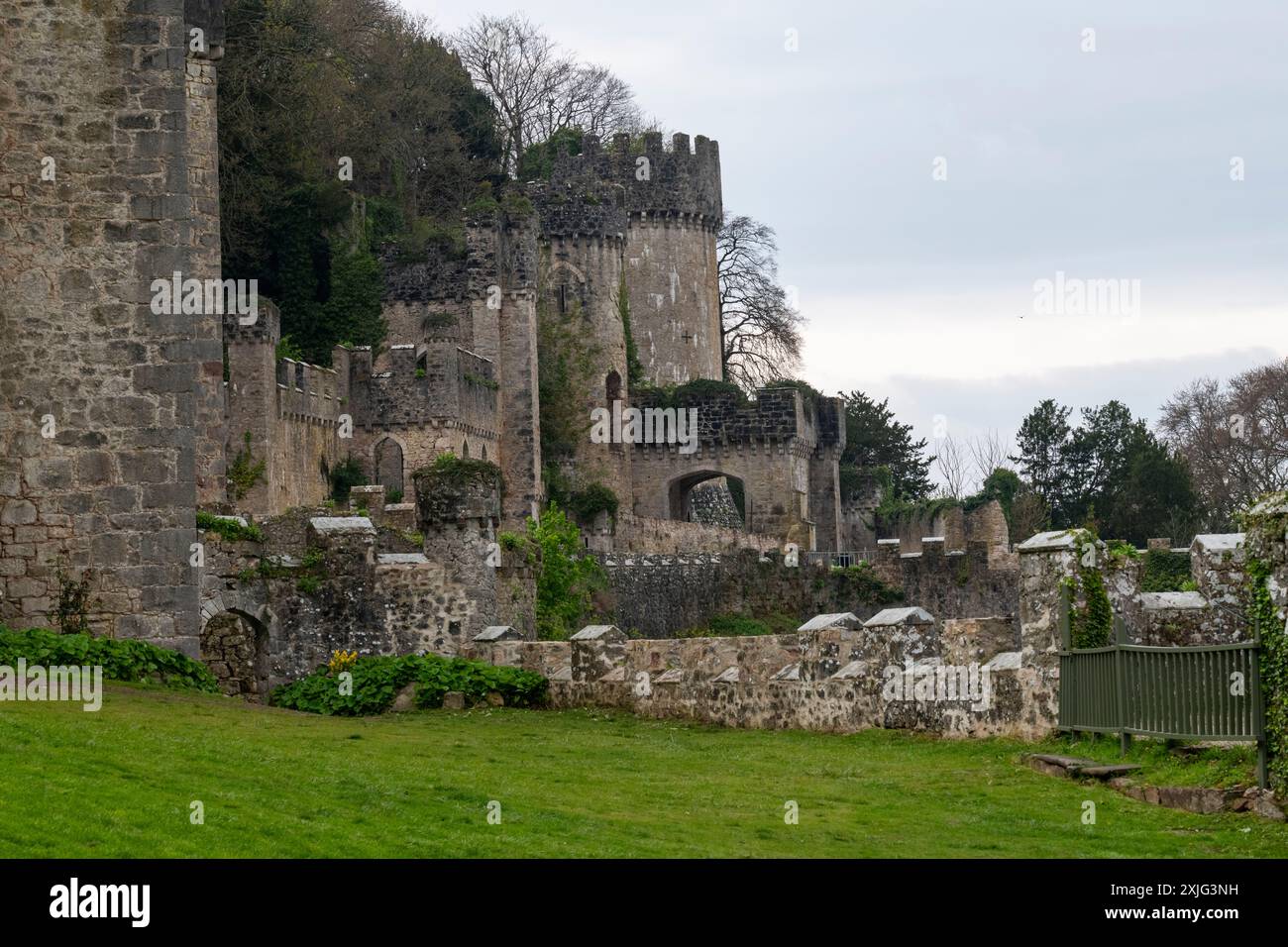 Gwrych Castle , Abergele, North Wales. A ruined country house now being ...