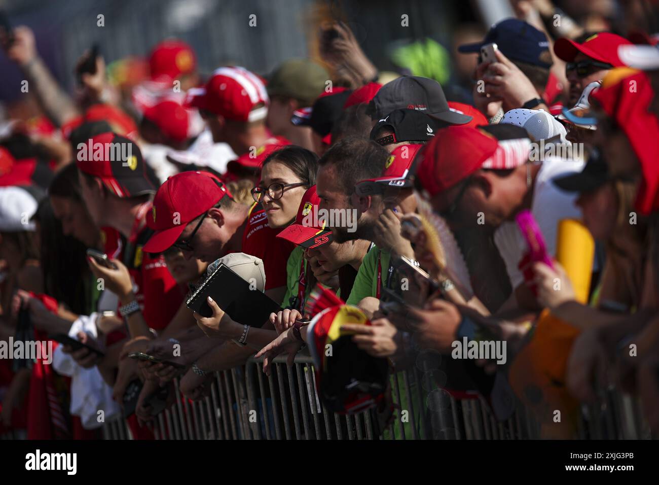 Scuderia Ferrari fans during the Formula 1 Hungarian Grand Prix 2024 ...