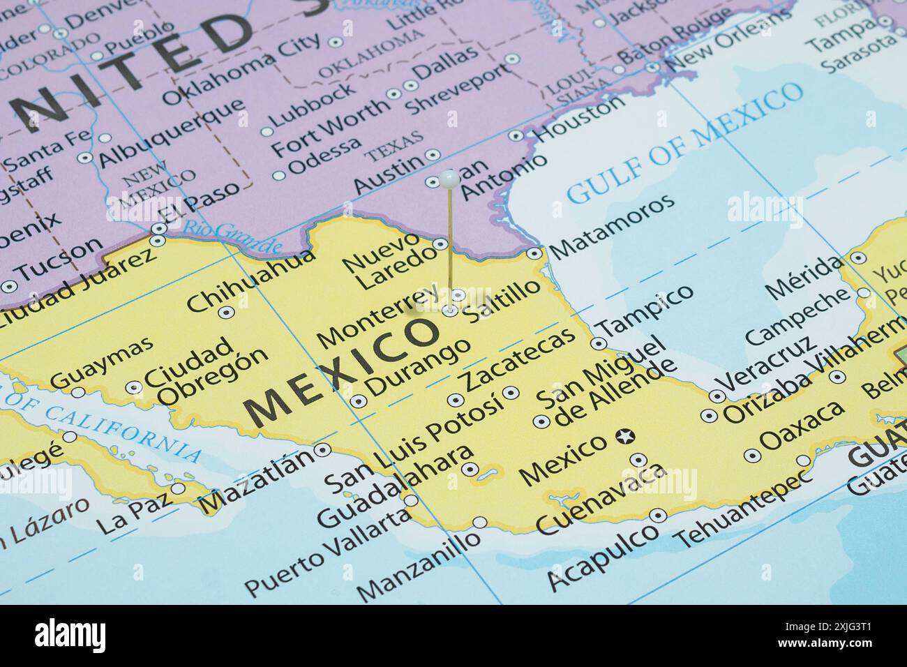 Map of saltillo mexico hi-res stock photography and images - Alamy