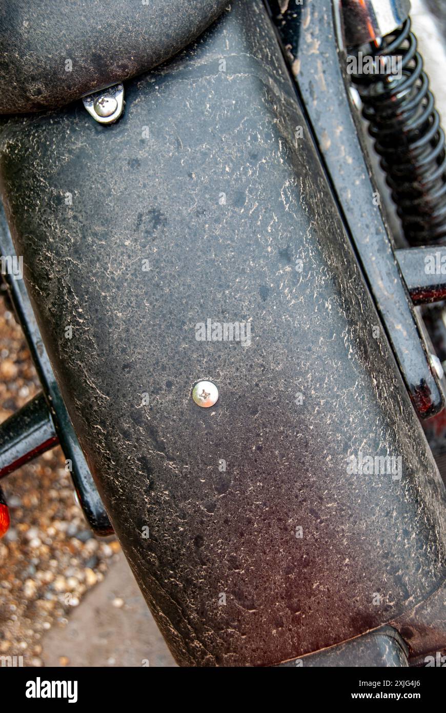 Harley Davidson motorcycle with mud splatters Stock Photo - Alamy