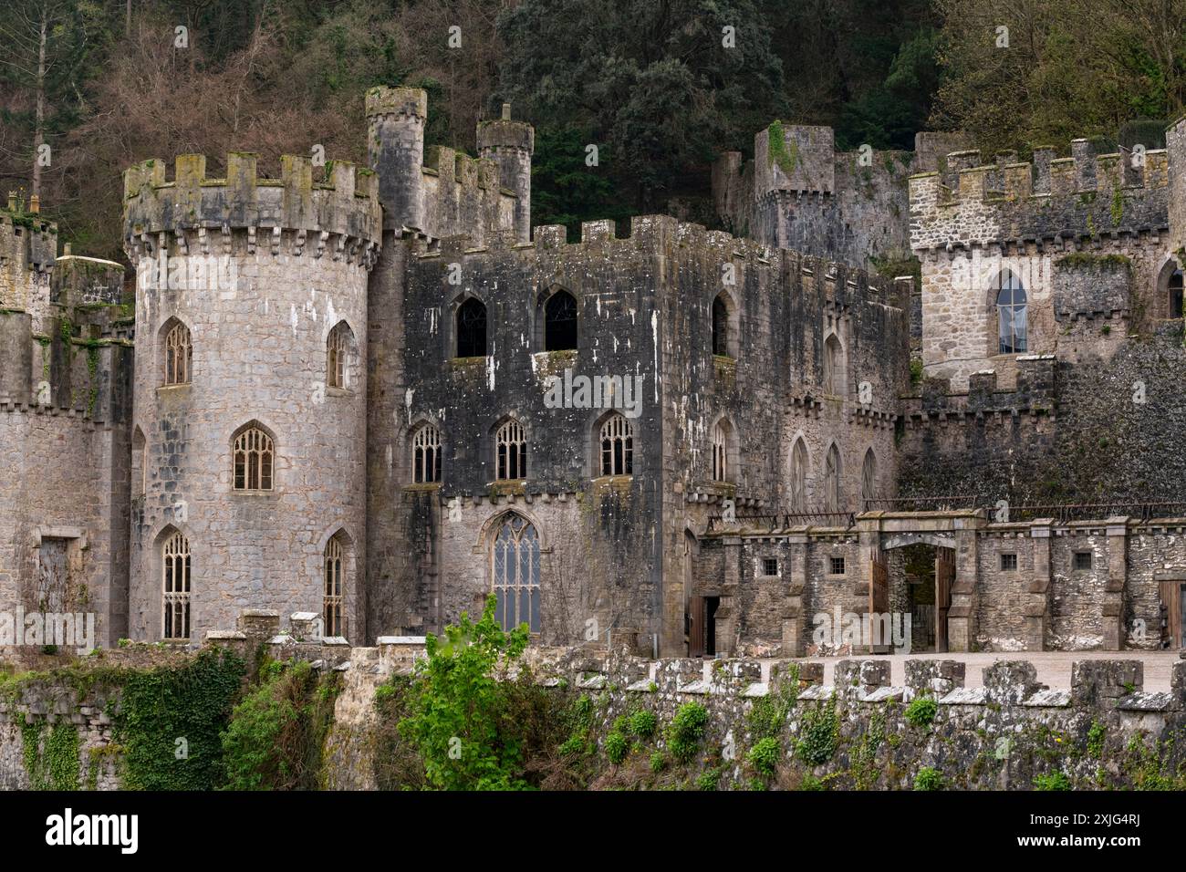 Gwrych Castle , Abergele, North Wales. A ruined country house now being ...