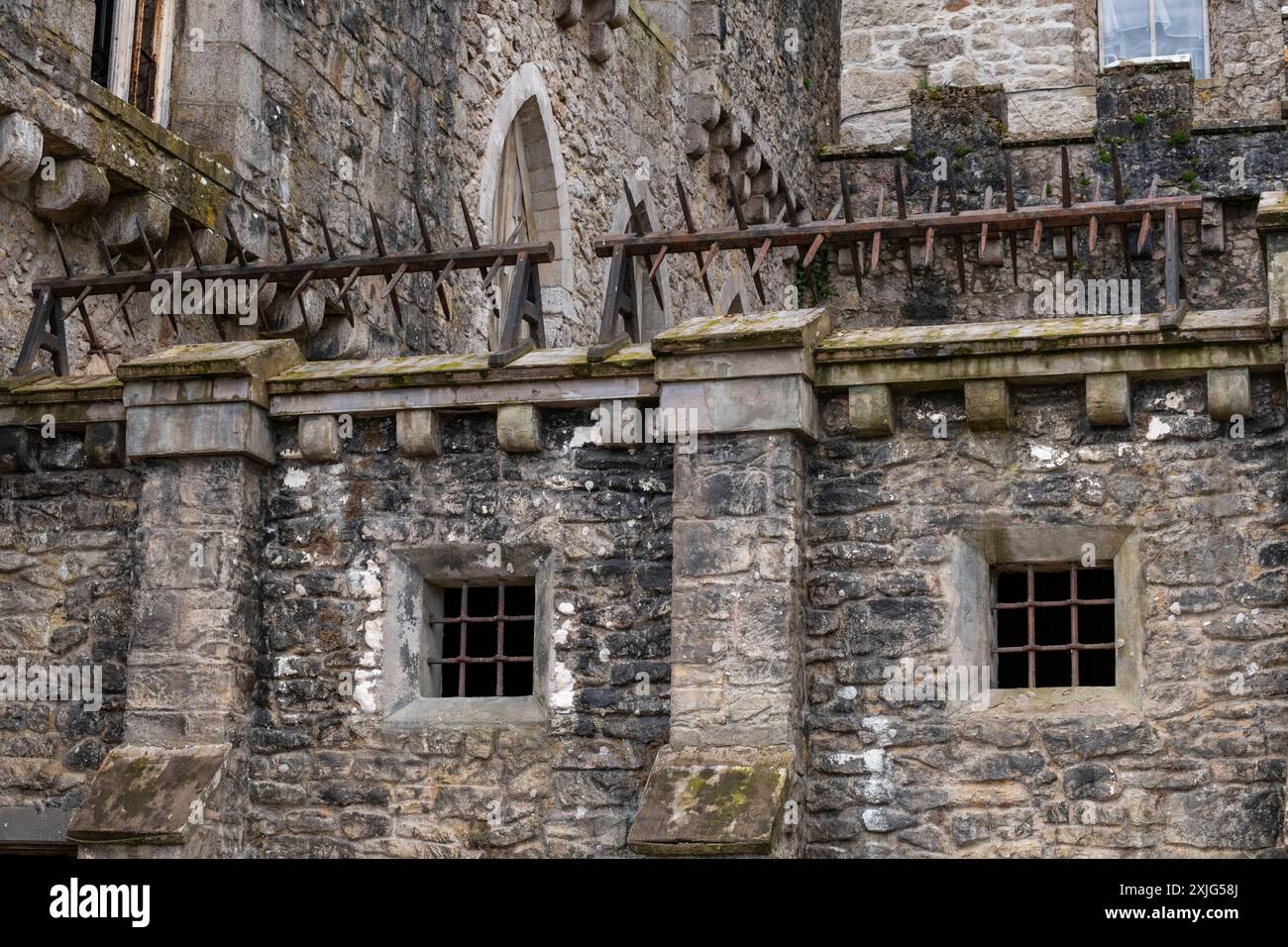 Gwrych Castle , Abergele, North Wales. A ruined country house now being ...