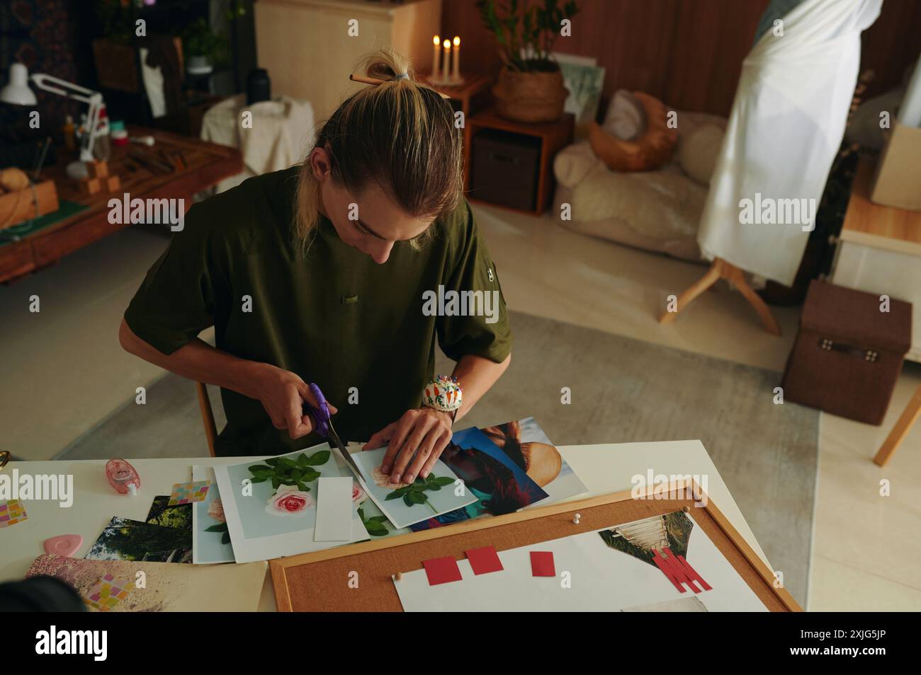 Designer Cutting Drawings For Collage Stock Photo - Alamy