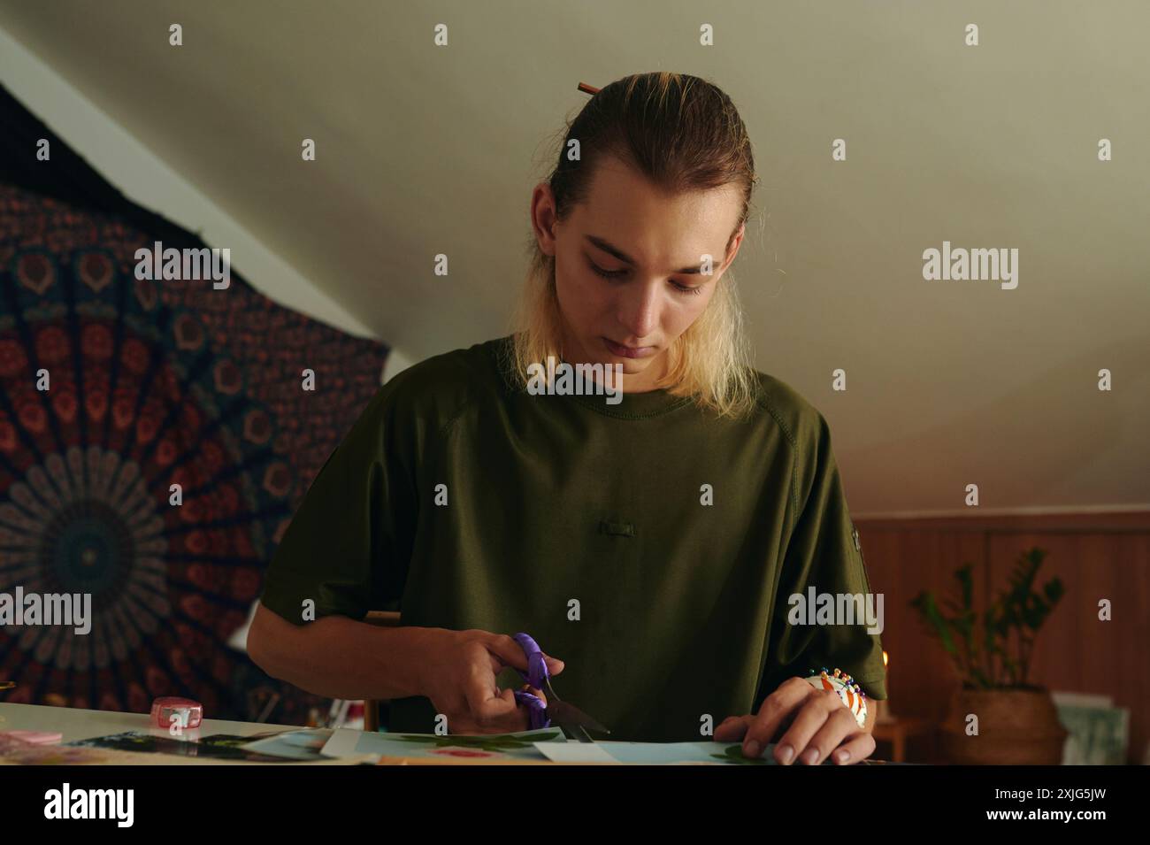 Designer Cutting Pictures For Collage Stock Photo - Alamy
