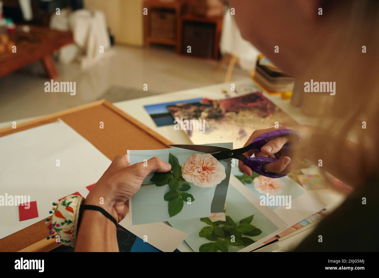 Scissors making collage hi-res stock photography and images - Alamy