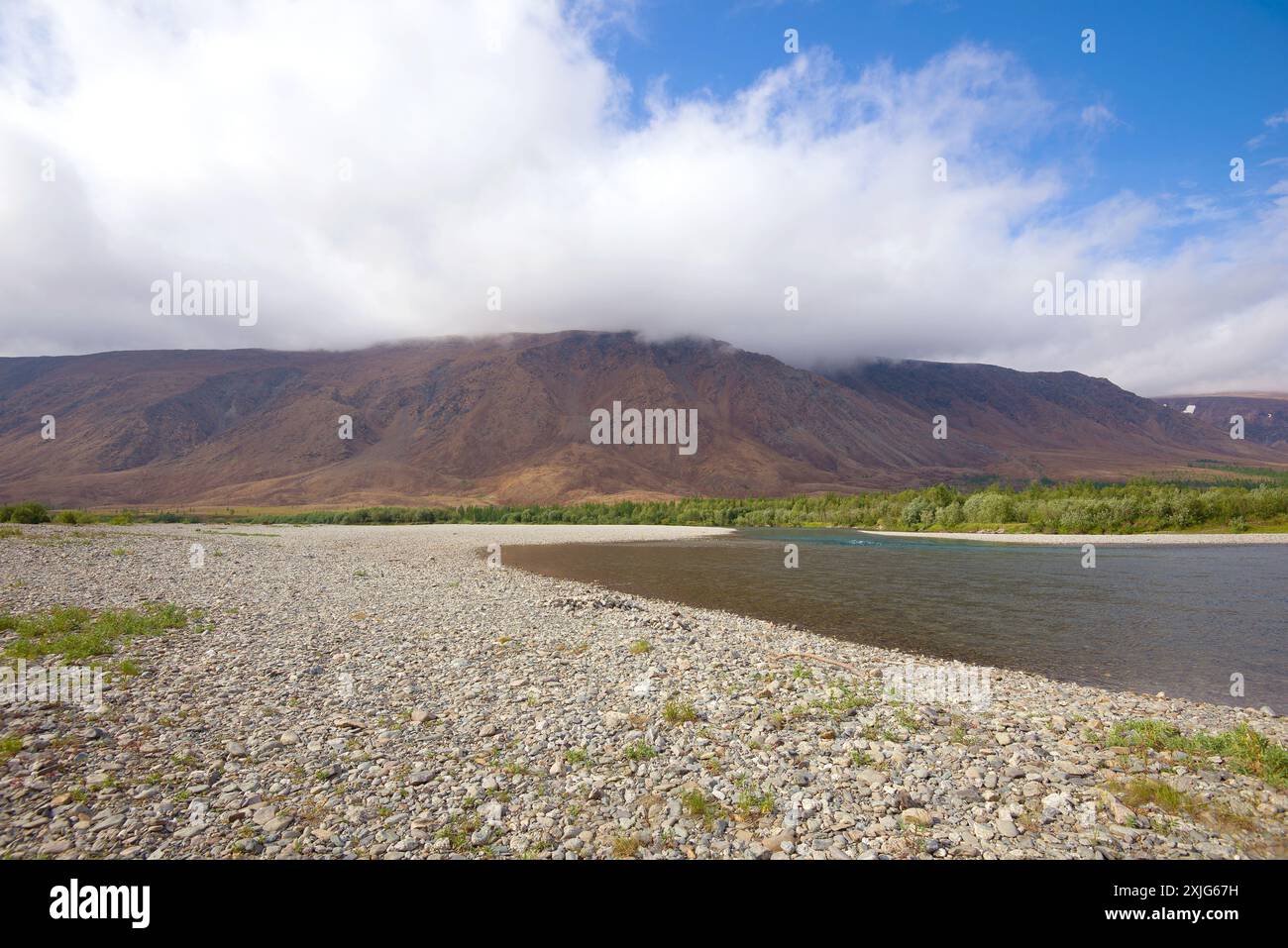 At the bend of the Cob river. Polar Ural, Russia Stock Photo - Alamy