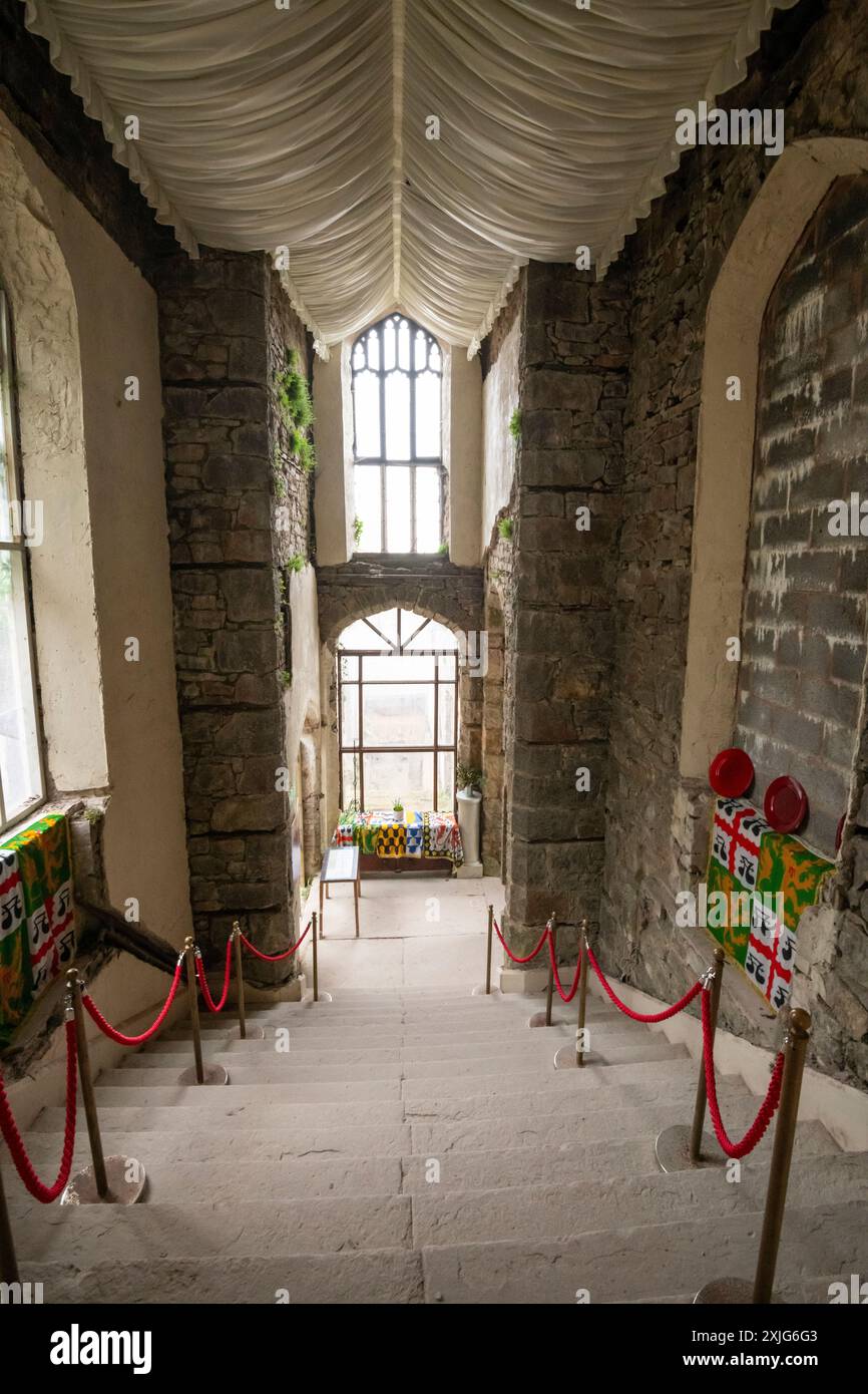 Gwrych Castle , Abergele, North Wales. A ruined country house now being ...