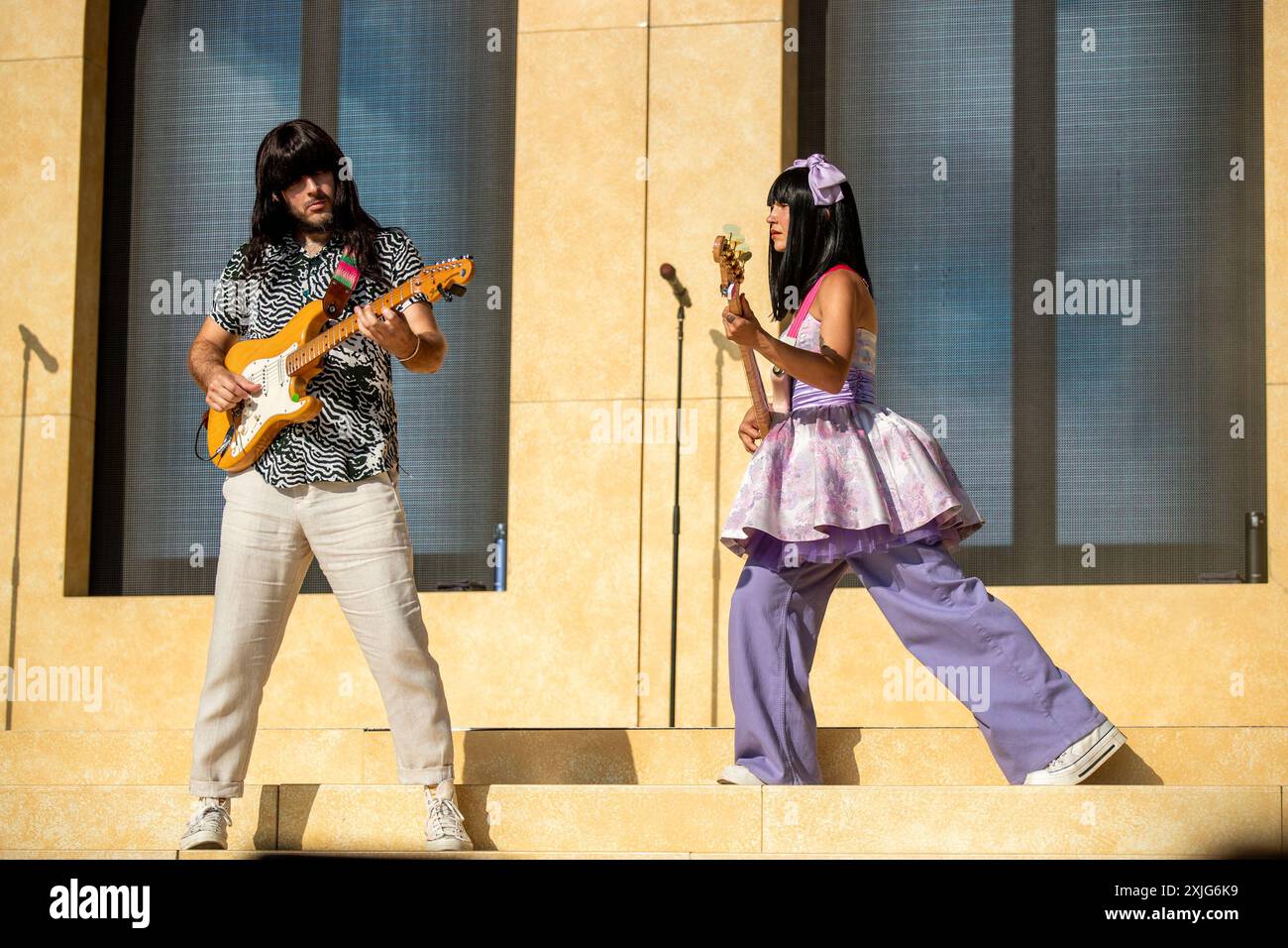 Ostrava, Czech Republic. 18th July, 2024. Guitarist Mark Speer, left ...
