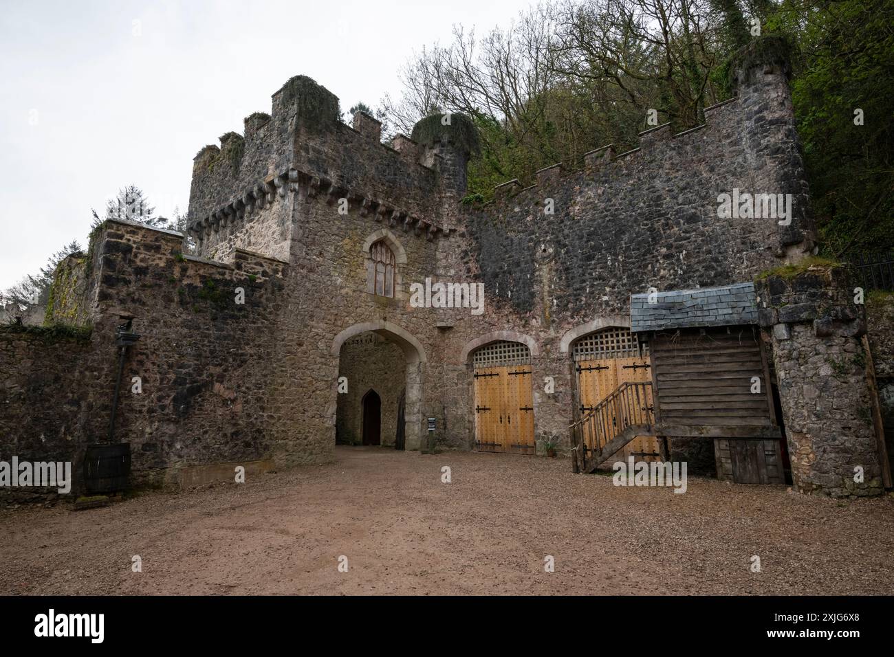 Gwrych Castle , Abergele, North Wales. A ruined country house now being ...
