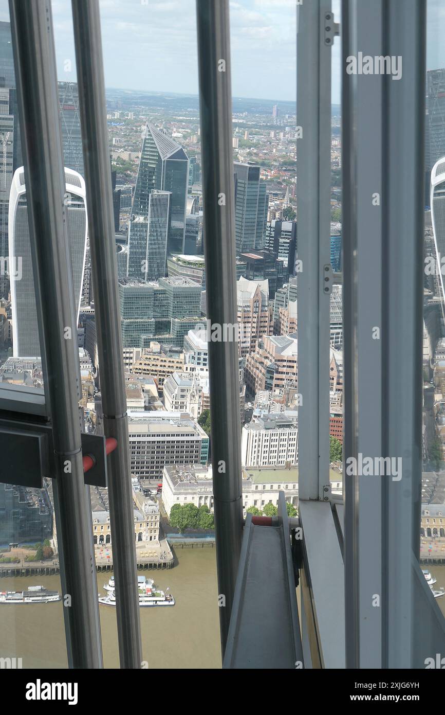 The Shard London England Britain UK view views inside upstairs top ...