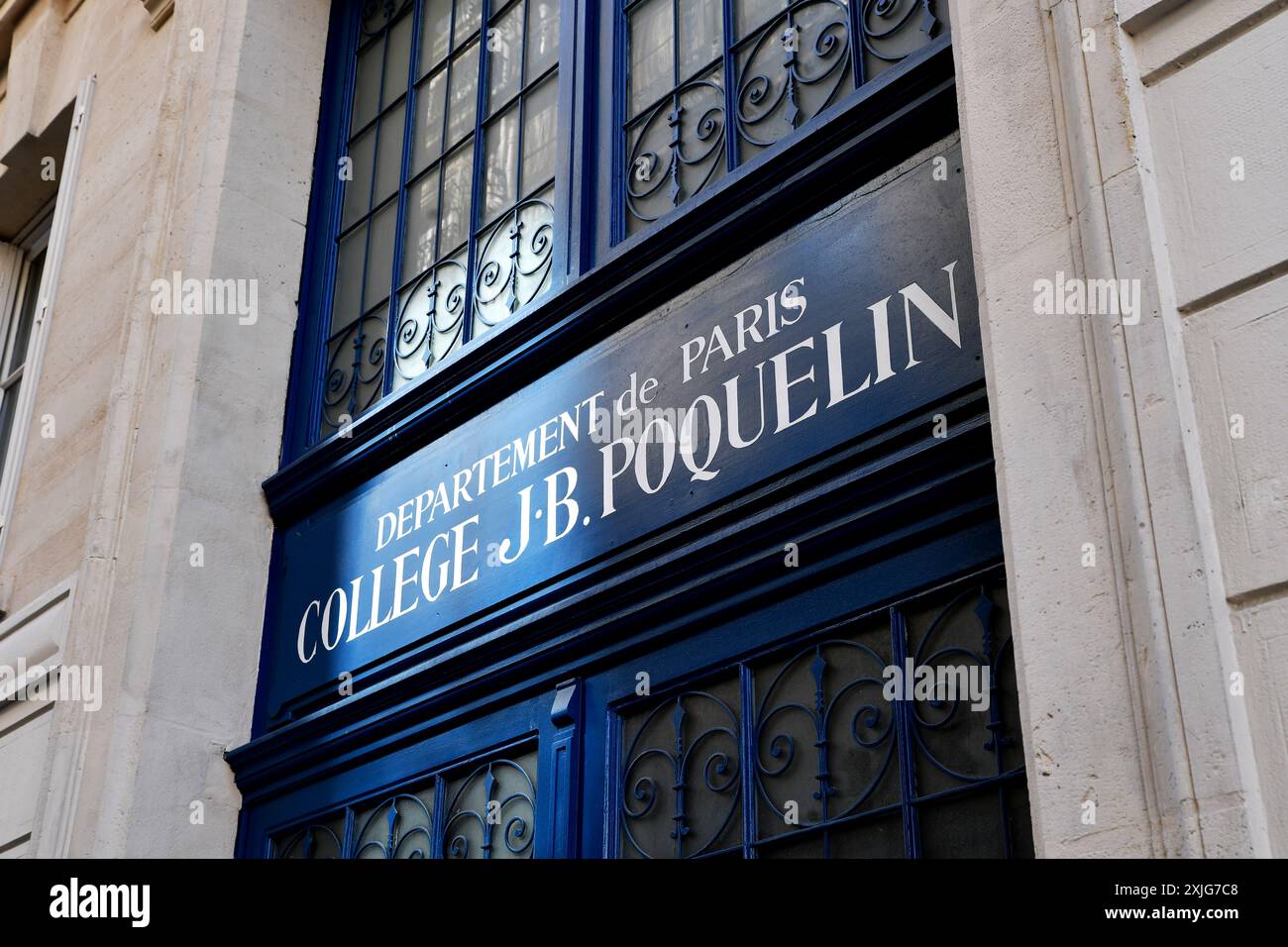 Jean-Baptiste Poquelin College in Paris - France Stock Photo - Alamy