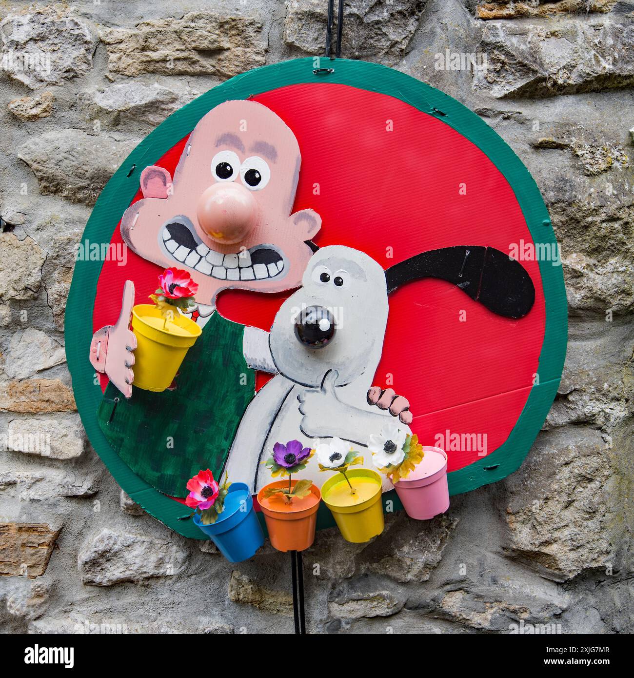 Wallace and Grommit Settle. On show at the Settle Flowerpot Festival ...
