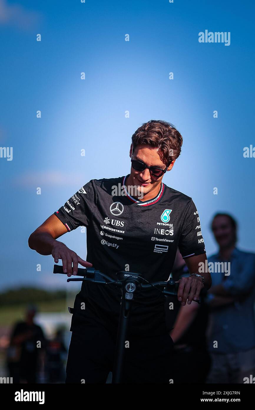 63 George Russell, (GRB) AMG Mercedes Ineos during the Hungarian GP ...