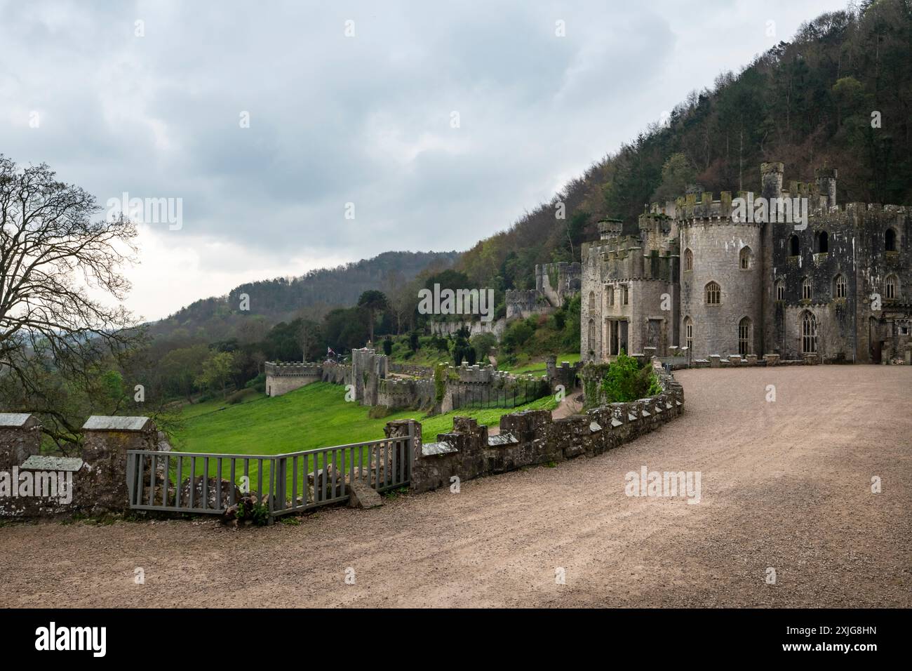 Gwrych Castle , Abergele, North Wales. A ruined country house now being ...