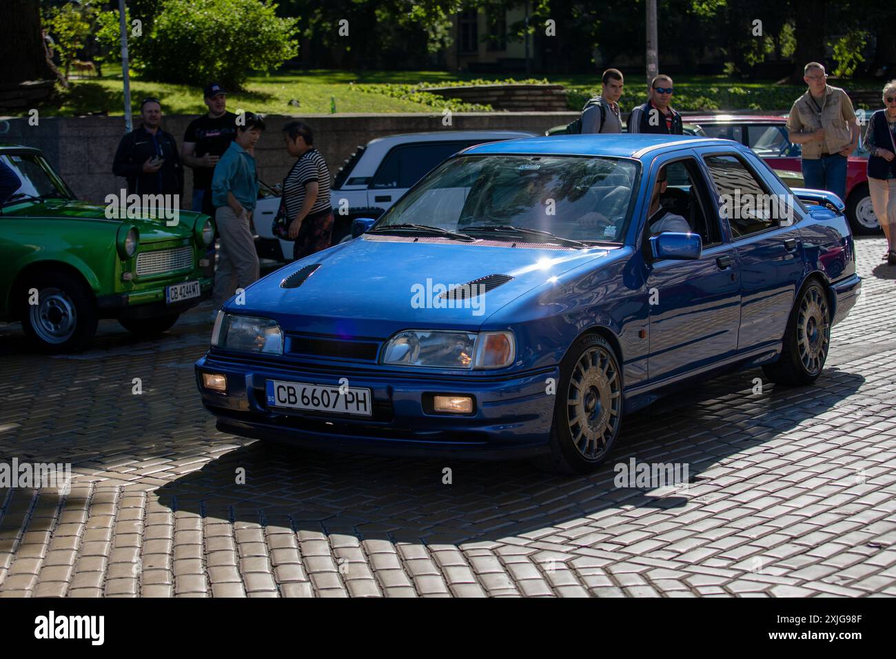 Sofia, Bulgaria - June 15, 2024: Parade of old retro cars at Spring Retro Parade in Sofia ...