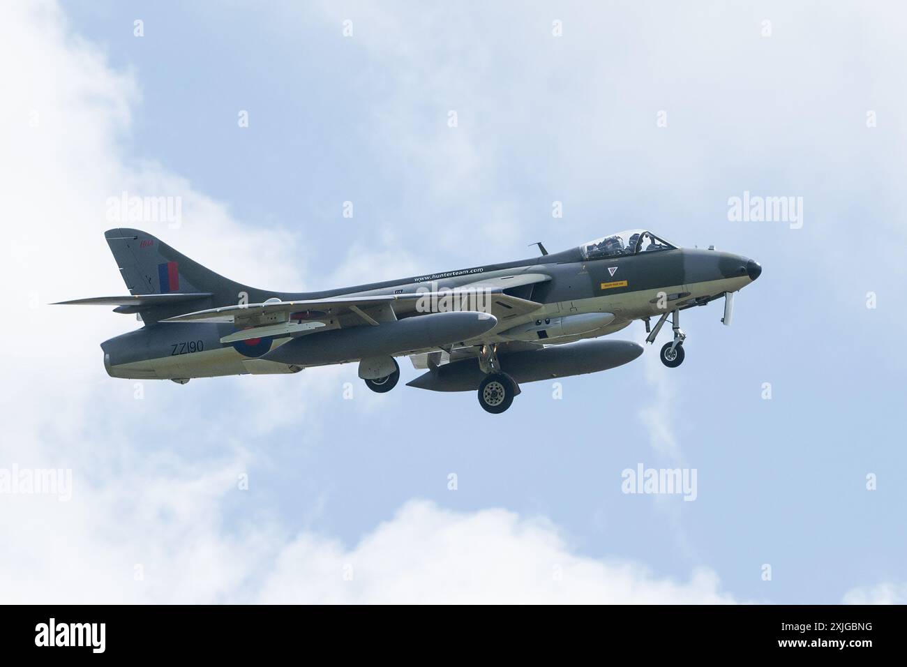 Hawker Hunter Mk.58 of Hawker Hunter Aviation arrives during The Royal ...