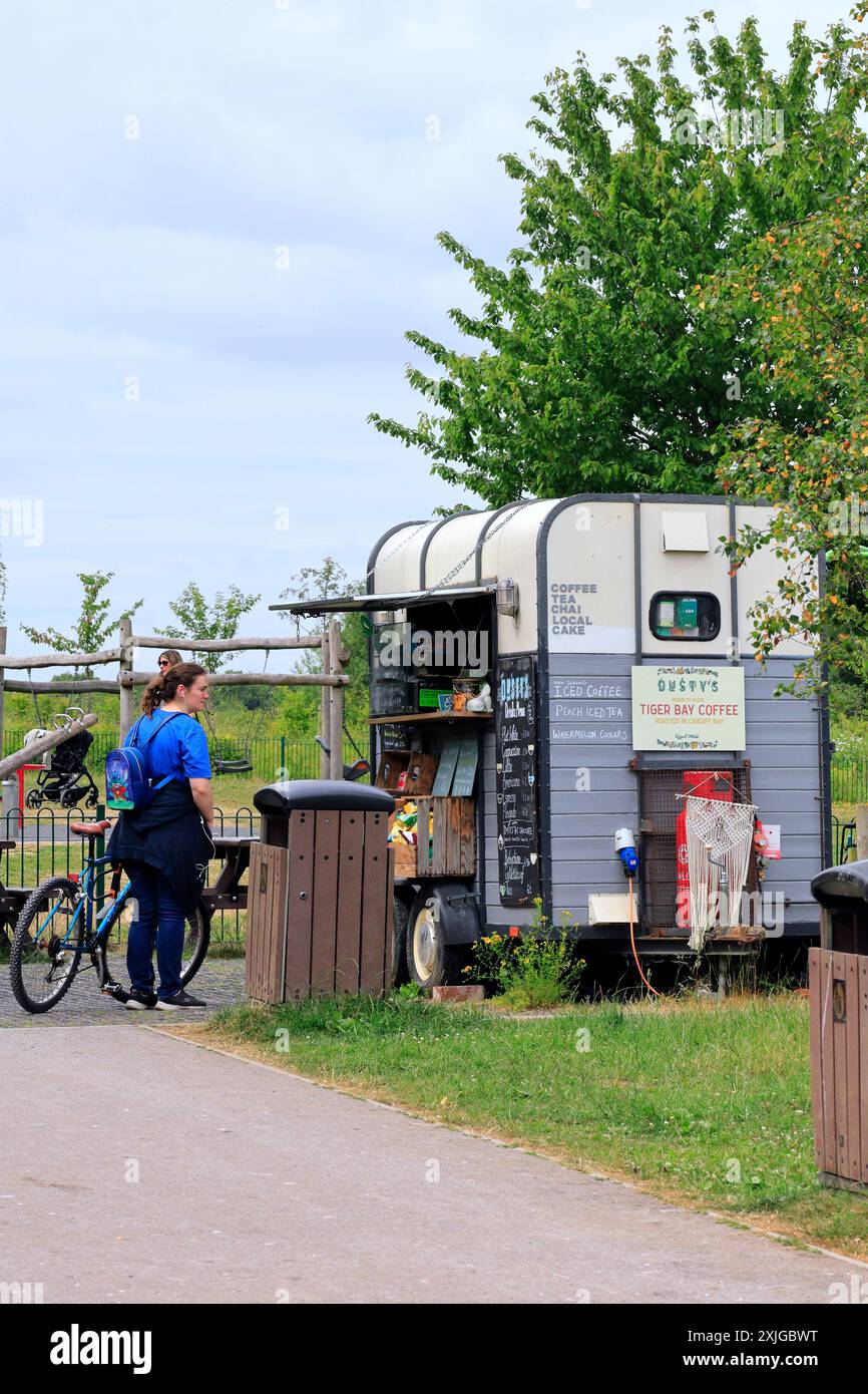 Mobile coffee truck, Cosmeston Lakes and Country Park, Penarth, Cardiff ...