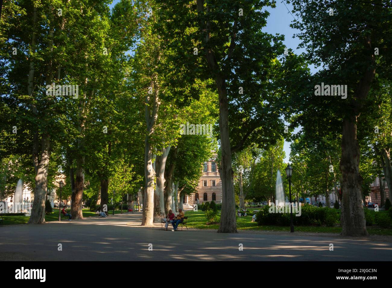 Zrinjevac park in Zagreb city in Croatia in Europe Stock Photo - Alamy