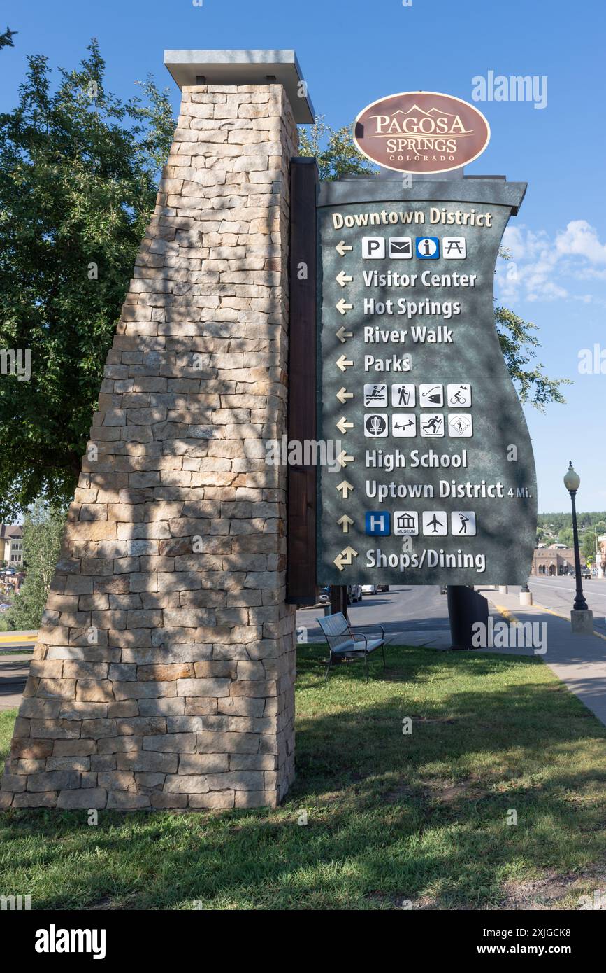 Pagosa springs attractions sign hi-res stock photography and images - Alamy
