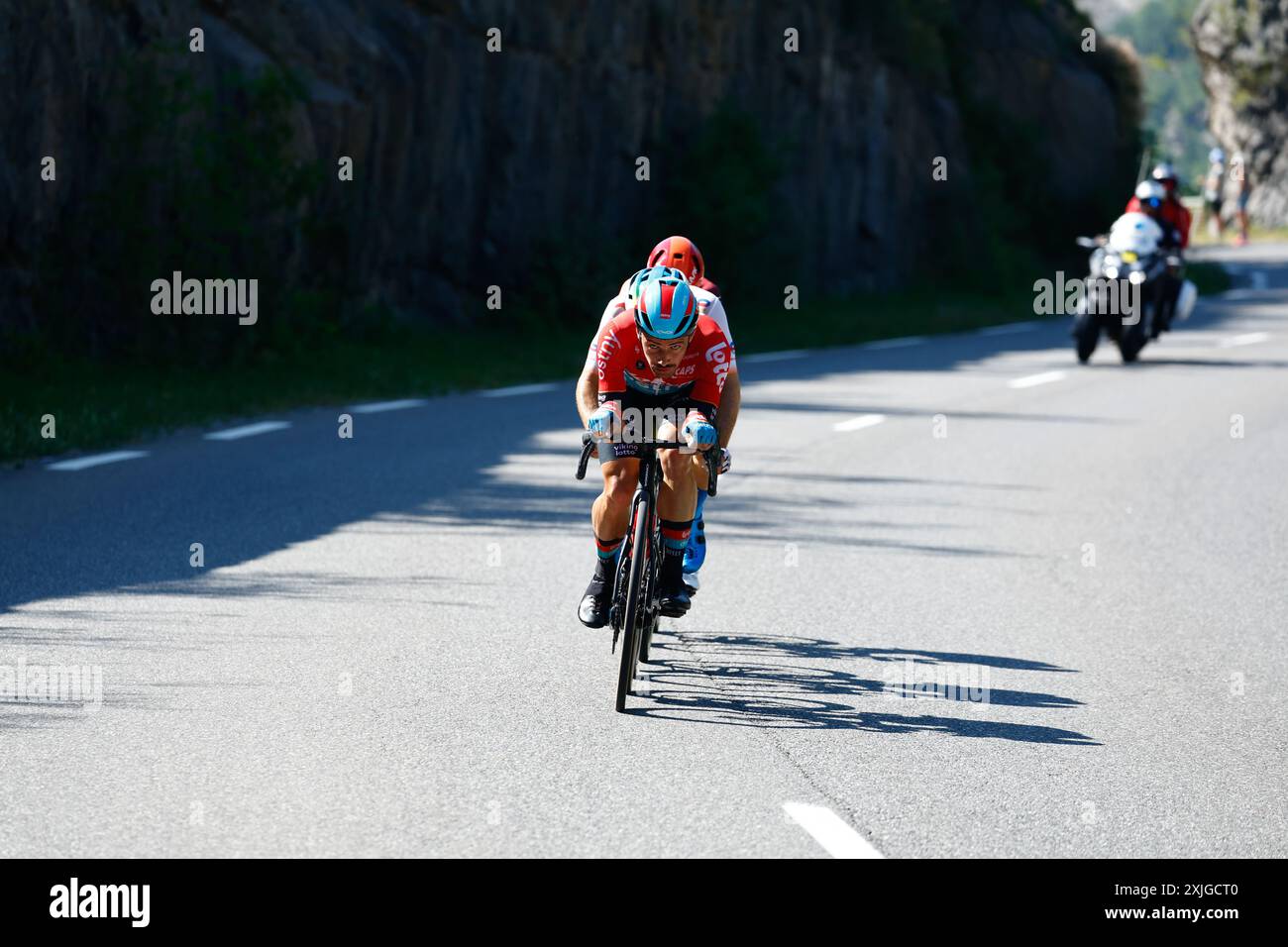 BARCELONNETTE, FRANCE - JULY 18 : during stage 18 of the 111th edition ...