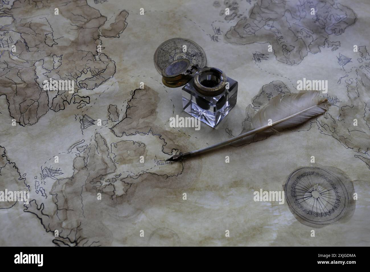 ancient map of the pirate, the explorer of the seas ancient map of the ...