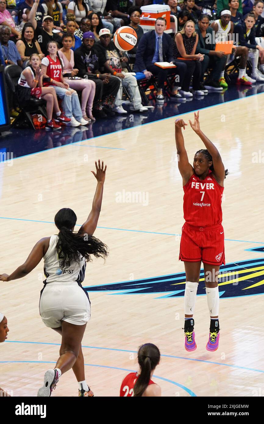 Arlington, United States. 17th July, 2024. Aliyah Boston #7 of Indiana ...