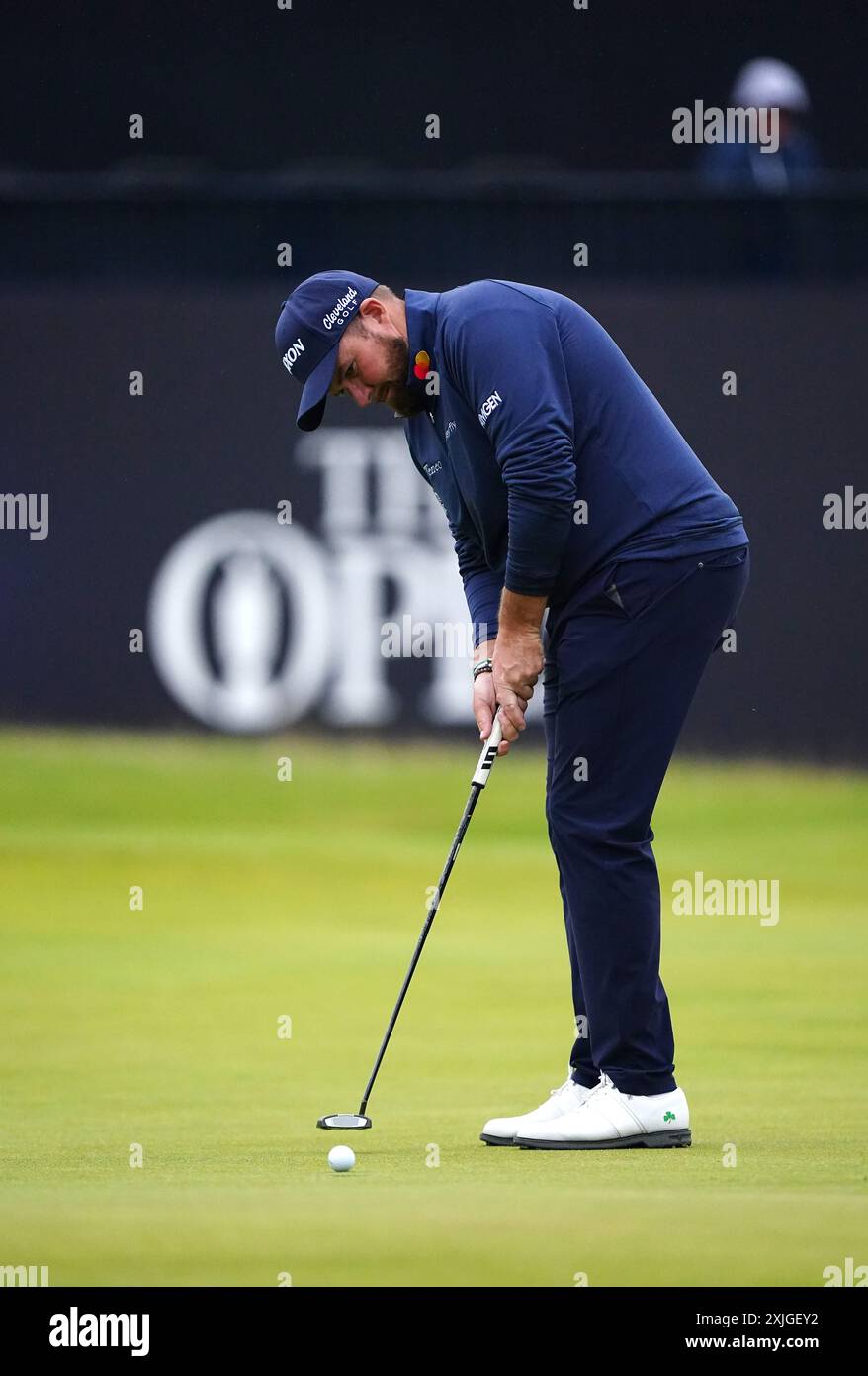 Ireland's Shane Lowry putts on the 18th green during day one of The ...
