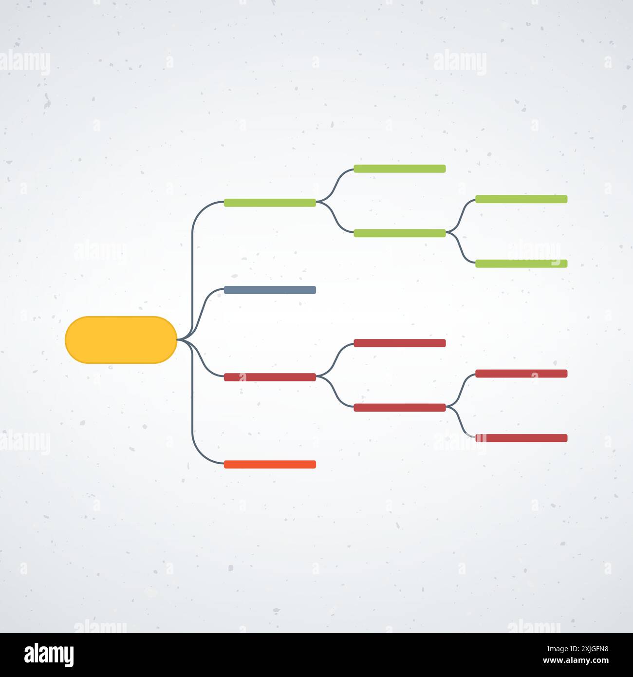 Mind map, flowchart, tree chart with three elements template, mind map ...