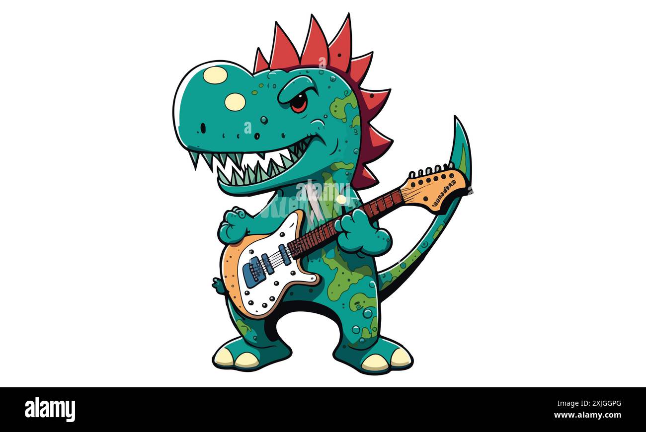 Dinosaur Playing Guitar